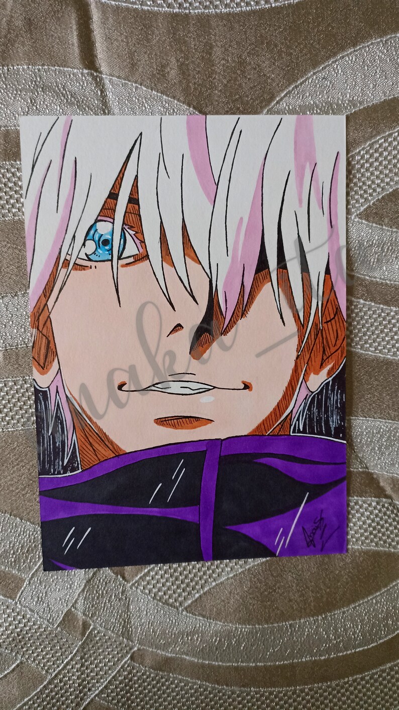 Drawing A5 Gojo Satoru (jujutsu Kaisen) - Etsy