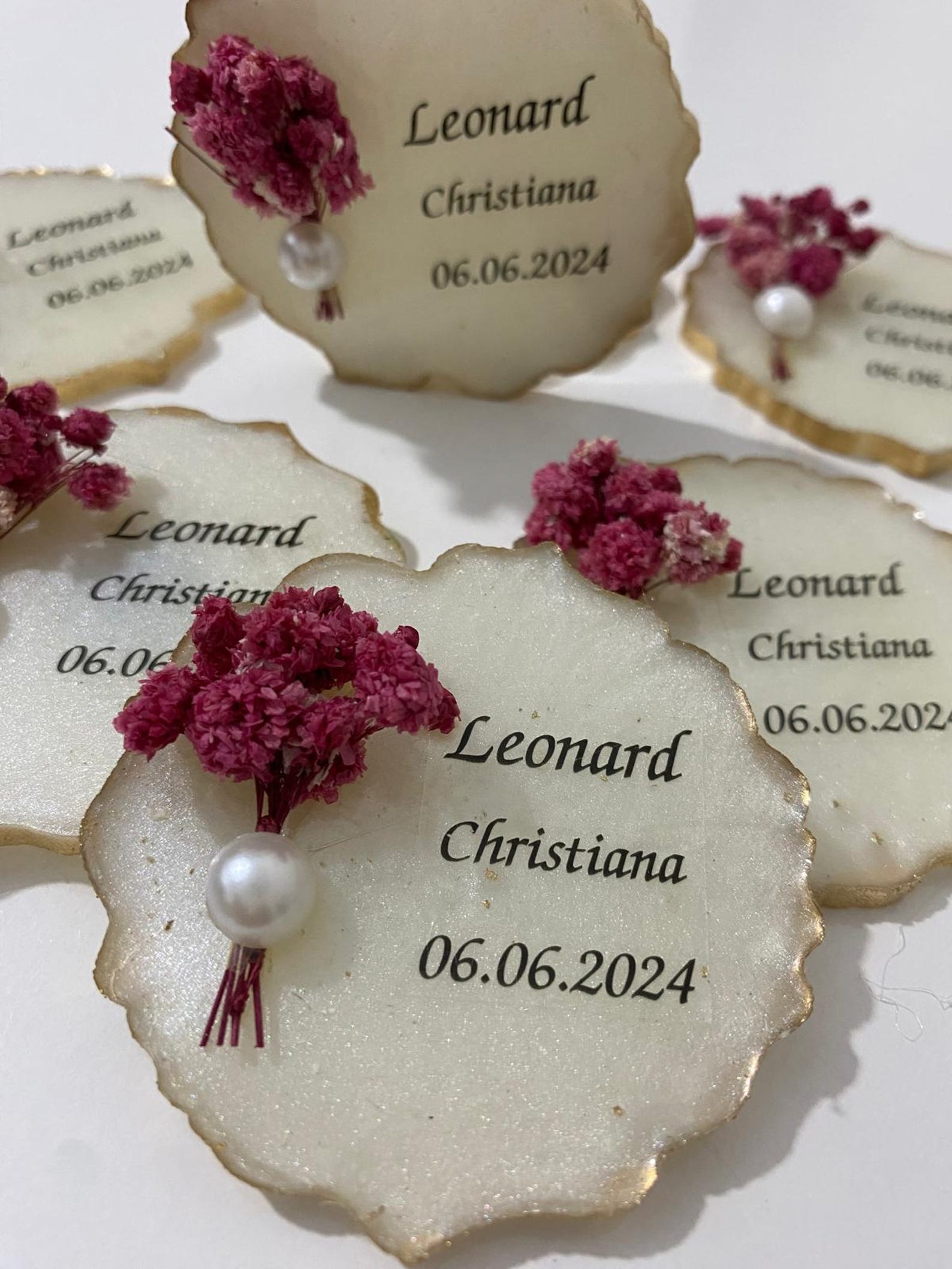 Custom Epoxy Wedding Magnet Favors, Wedding Party Favors, Save the Date ...