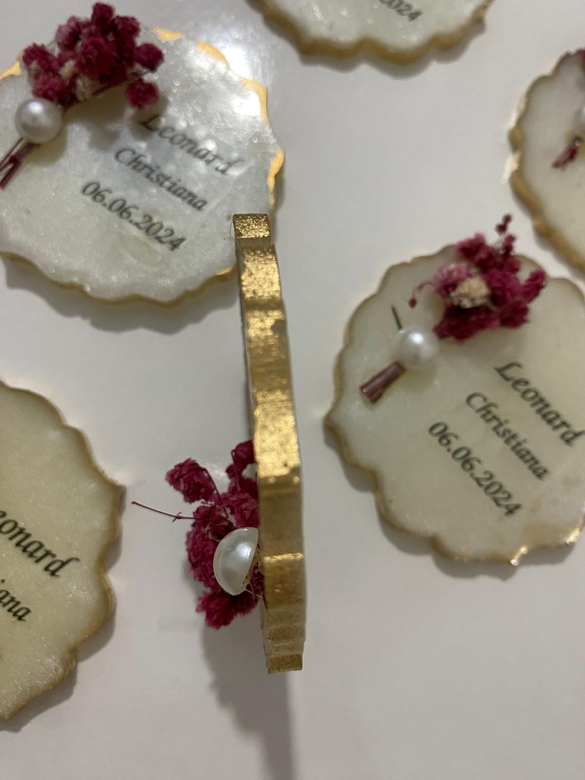 Custom Epoxy Wedding Magnet Favors, Wedding Party Favors, Save the Date ...