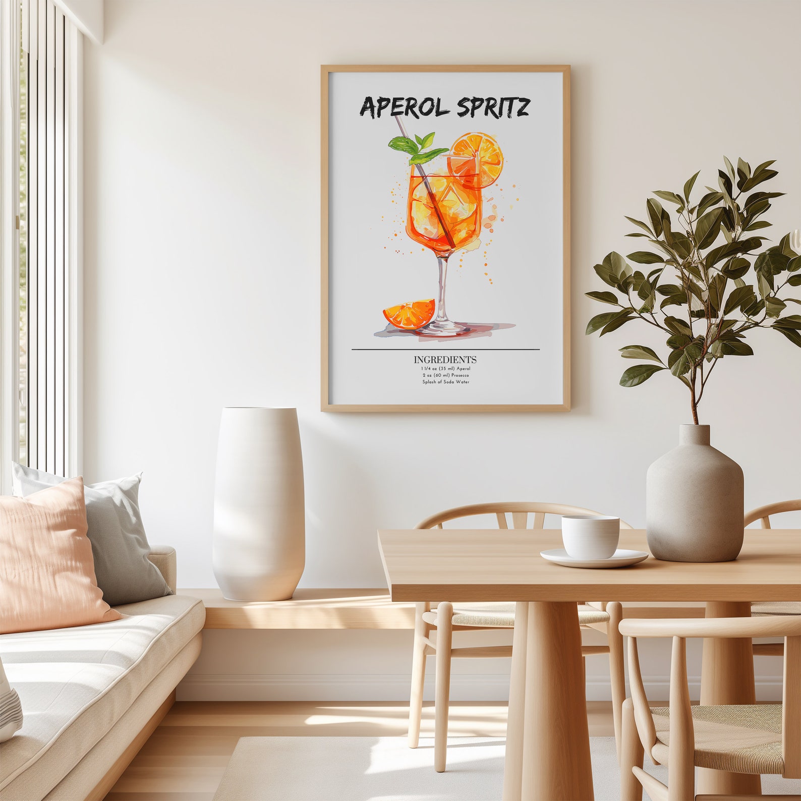 Aperol Spritz Poster | Bar Wall Art Decor Cocktail Poster | Party ...
