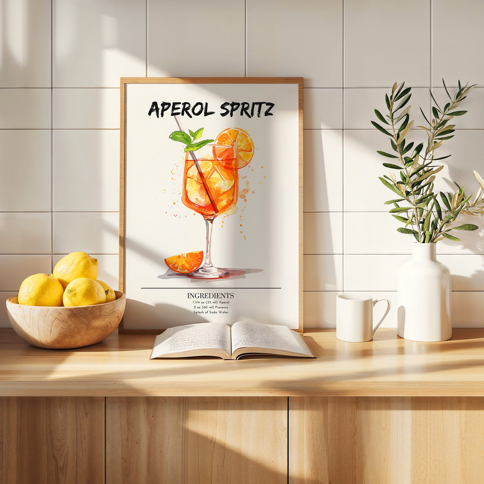 Aperol Spritz Poster | Bar Wall Art Decor Cocktail Poster | Party ...