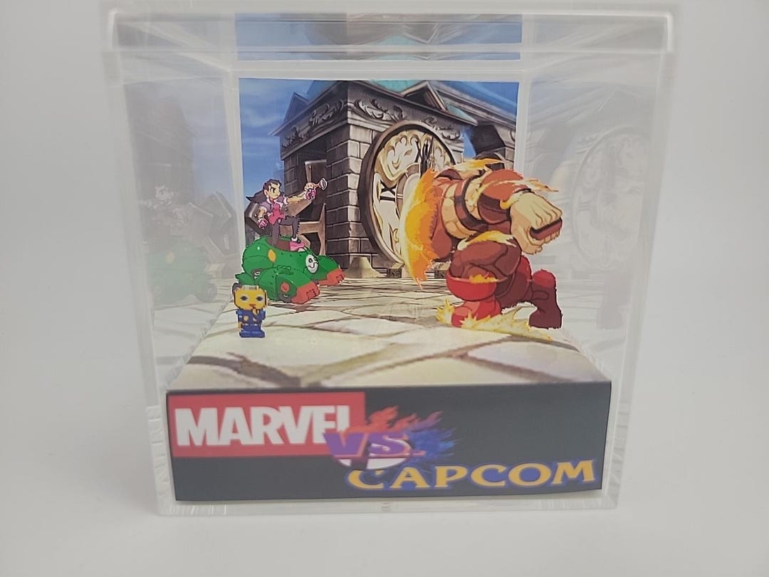 Marvel Vs Capcom 2 Handmade Diorama Cube Fanart - Etsy