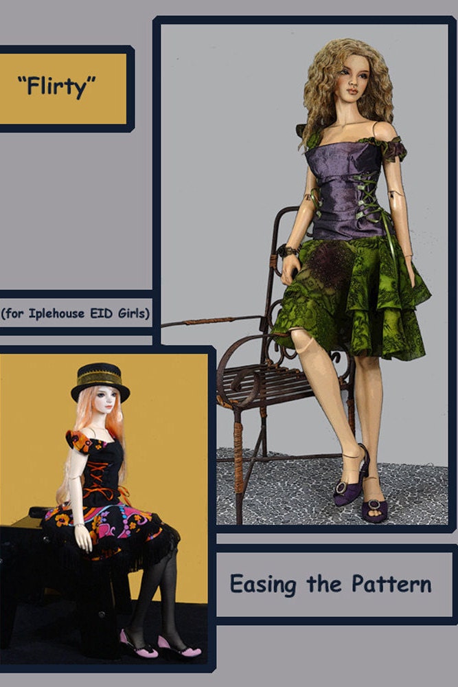 Easing the Pattern - "flirty" Dress Pattern for Large BJD Girls - EID ...