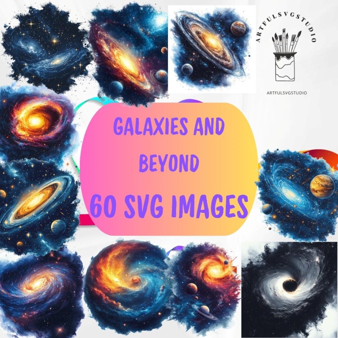 Galaxy Design Svg Bundle, Star Svg, Galaxy Clipart, Star Clipart, Cut ...