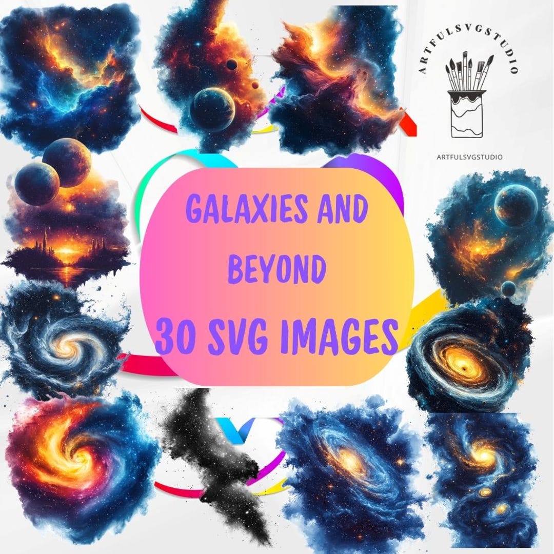 Galaxy Design Svg Bundle, Star Svg, Galaxy Clipart, Star Clipart, Cut ...