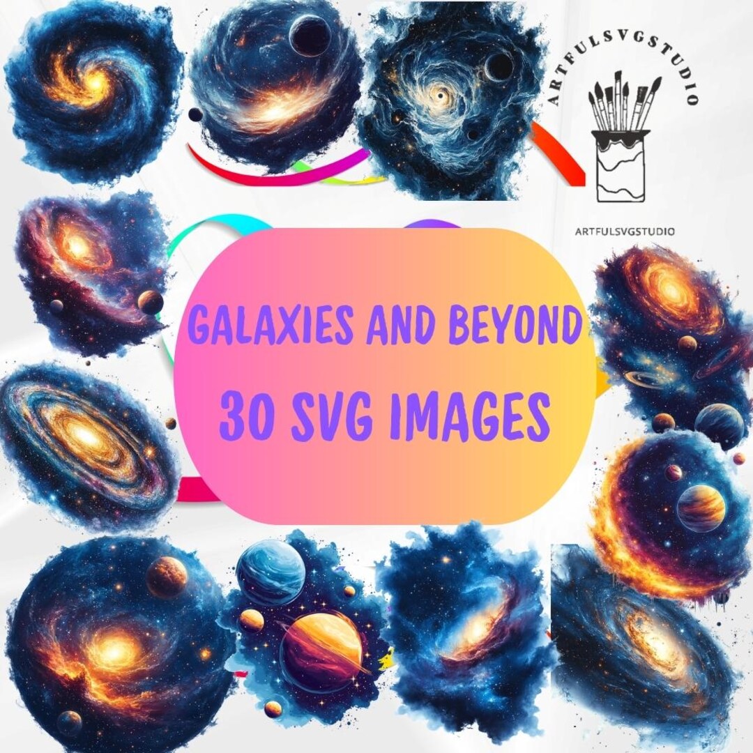Galaxy Design Svg Bundle, Star Svg, Galaxy Clipart, Star Clipart, Cut ...