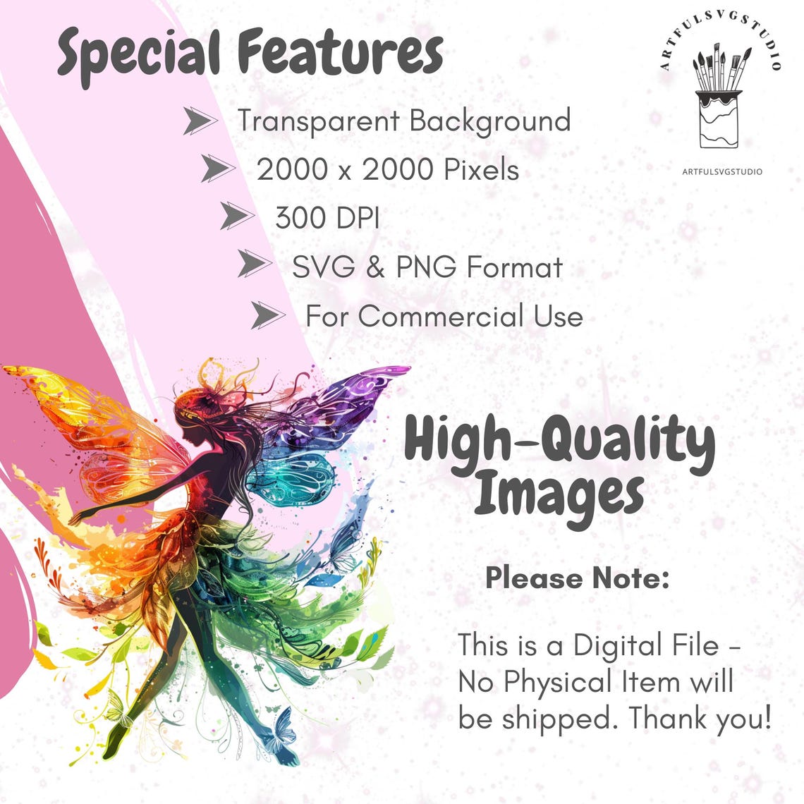 Fairy Designs Svg Bundle, Fantasy Svg, Fairies Clipart, Fairy Clipart ...