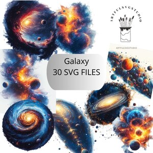 Galaxy Design Svg Bundle, Star Svg, Galaxy Clipart, Star Clipart, Cut ...
