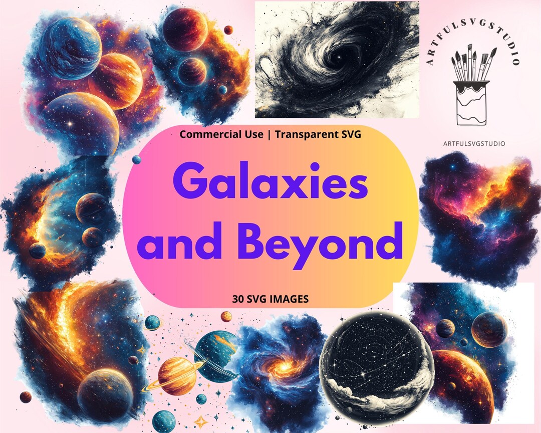 Galaxy Design Svg Bundle, Star Svg, Galaxy Clipart, Star Clipart, Cut ...