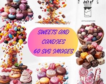 Sweet Svg Bundle, Dessert Svg, Dessert Clipart, Sweets Clipart, Cut ...