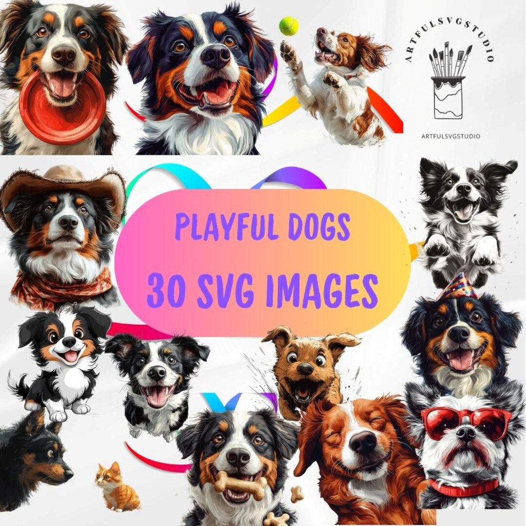 Dog Designs Svg Bundle, Animal Svg, Dog Clipart, Cut File for Cricut - Etsy