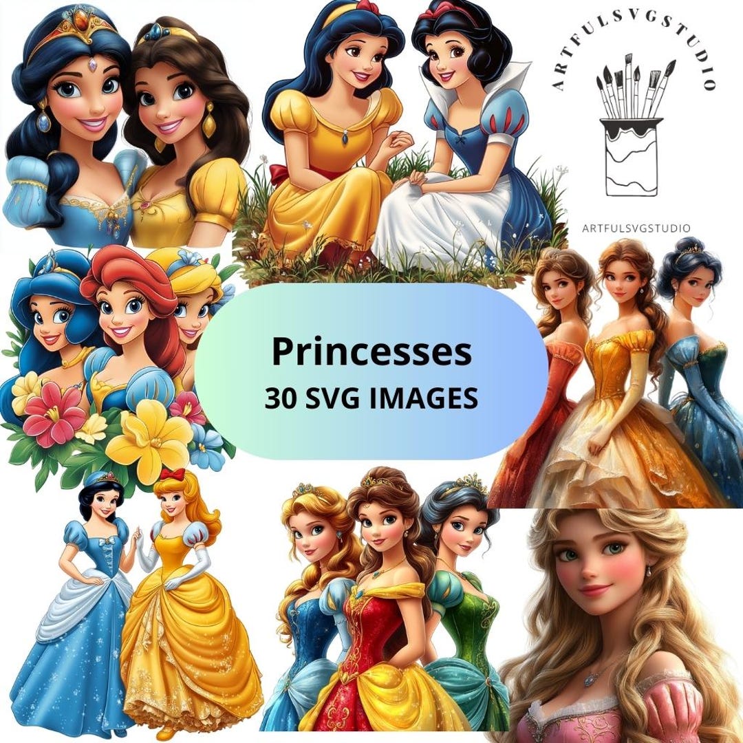Princess Svg Bundle, Fantasy Svg, Princess Clipart, Fantasy Clipart ...