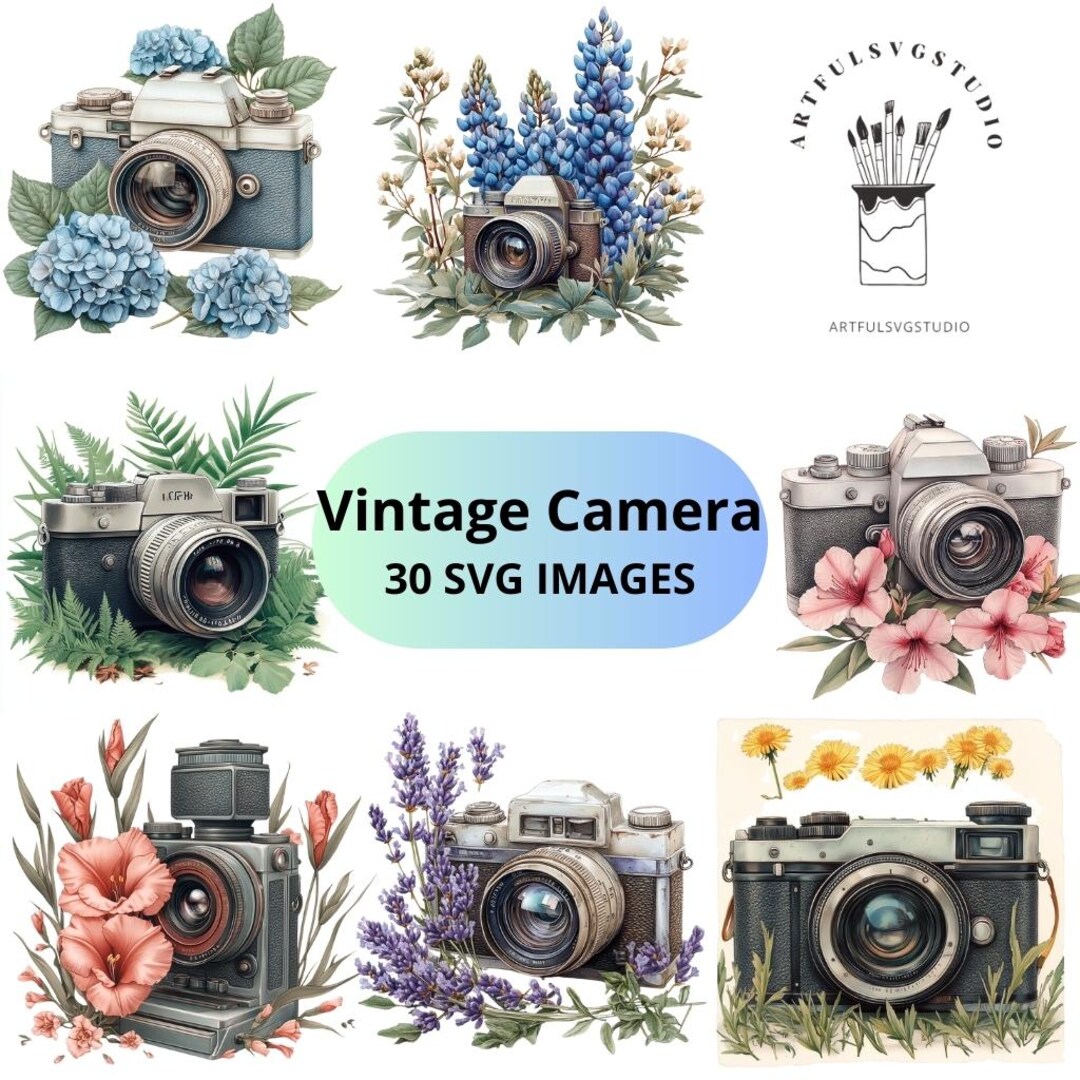 Camera Designs Svg Bundle, Inside Out Svg Camera Clipart, Cut File for ...