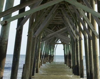 Emerald Isle, NC Bogue Inlet Pier Artwork, Ocean Painting, North ...