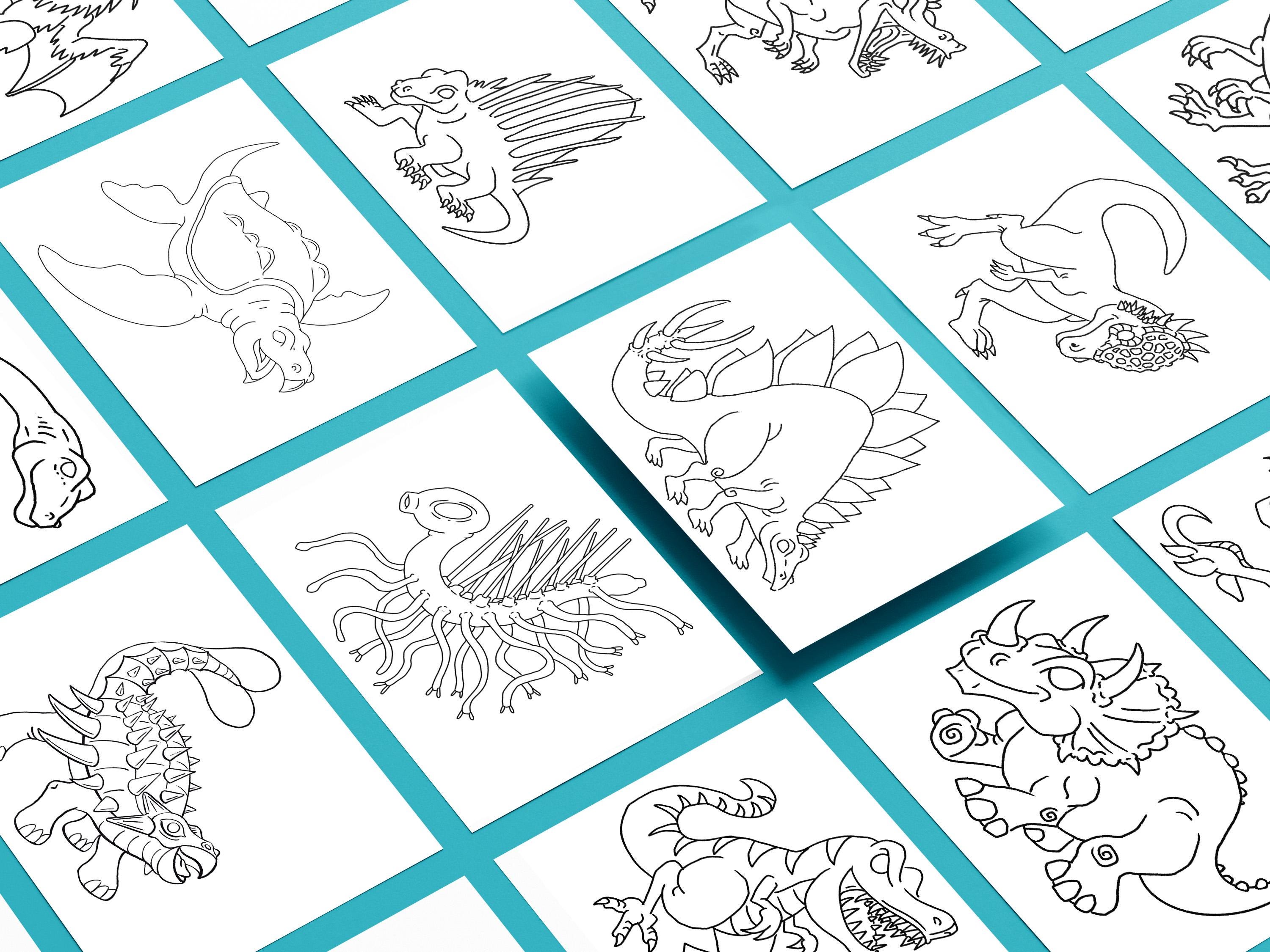 Hand-drawn Dinosaur Coloring Pages for Kids – 20+ Printable Dinos (PDF ...