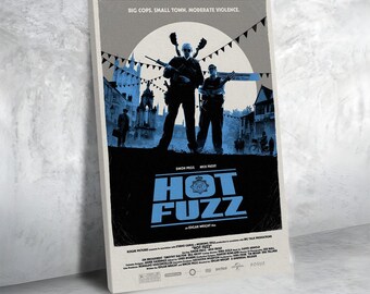 Hot Fuzz Movie Poster, Wrapped Frame Poster, Canvas Print, Room Decor ...