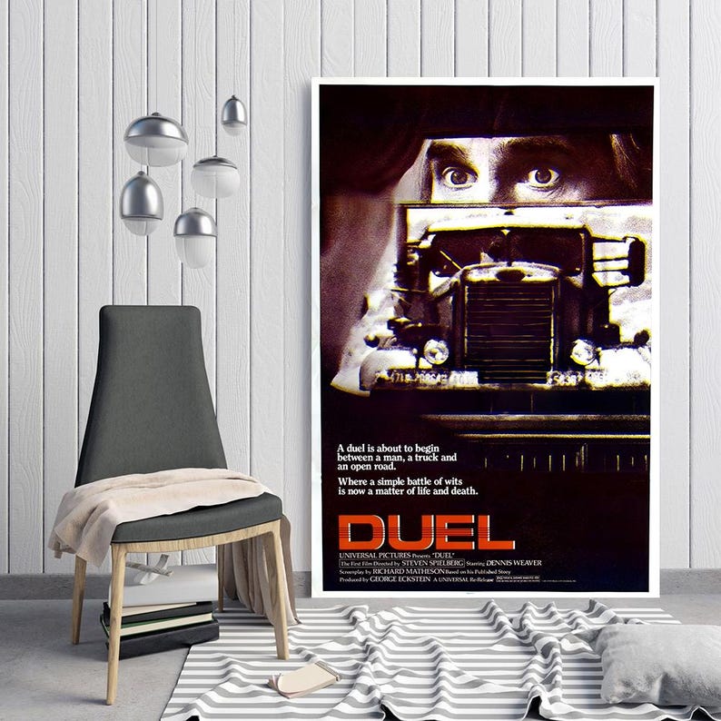 Duel Movie Poster, Wrapped Frame Poster, Canvas Print, Room Decor, Wall ...