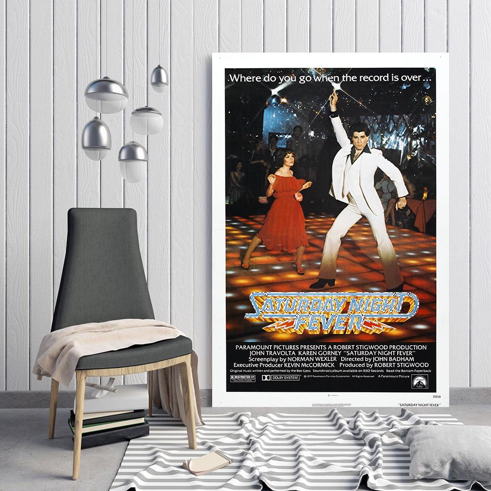 Saturday Night Fever Movie Poster, Wrapped Frame Poster, Canvas Print ...