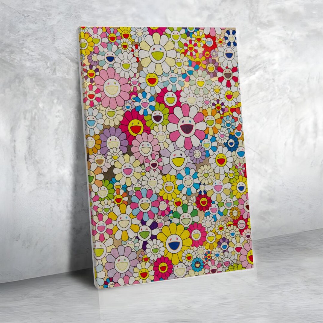 Murakami Takashi Japanese Pop Poster, Wrapped Frame Poster, Canvas ...