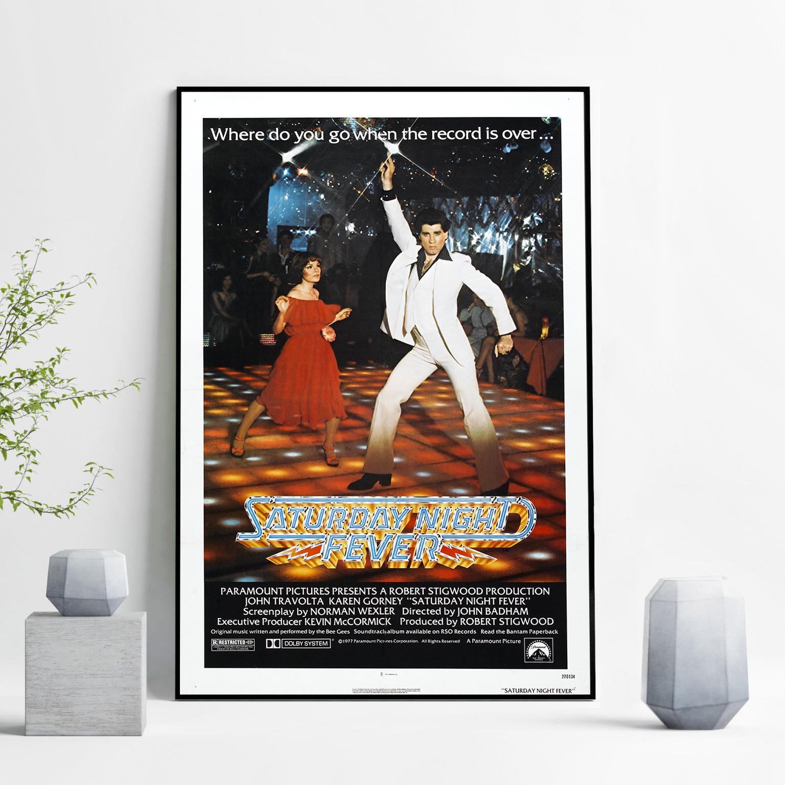 Saturday Night Fever Movie Poster, Wrapped Frame Poster, Canvas Print ...