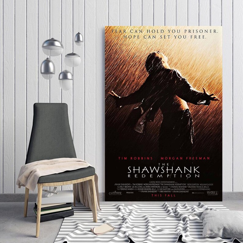 The Shawshank Redemption Movie Poster, Wrapped Frame Poster, Canvas ...