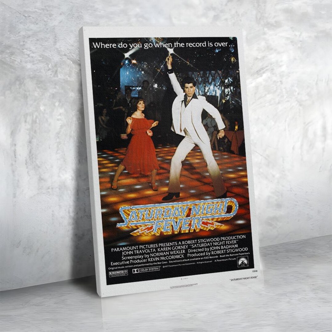 Saturday Night Fever Movie Poster, Wrapped Frame Poster, Canvas Print ...