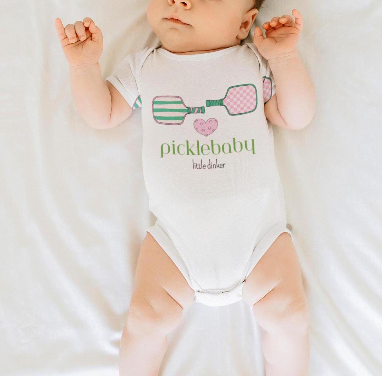 Pickleball Baby Shower, Pickleball Baby Outfit, Baby Pickleball Paddle ...