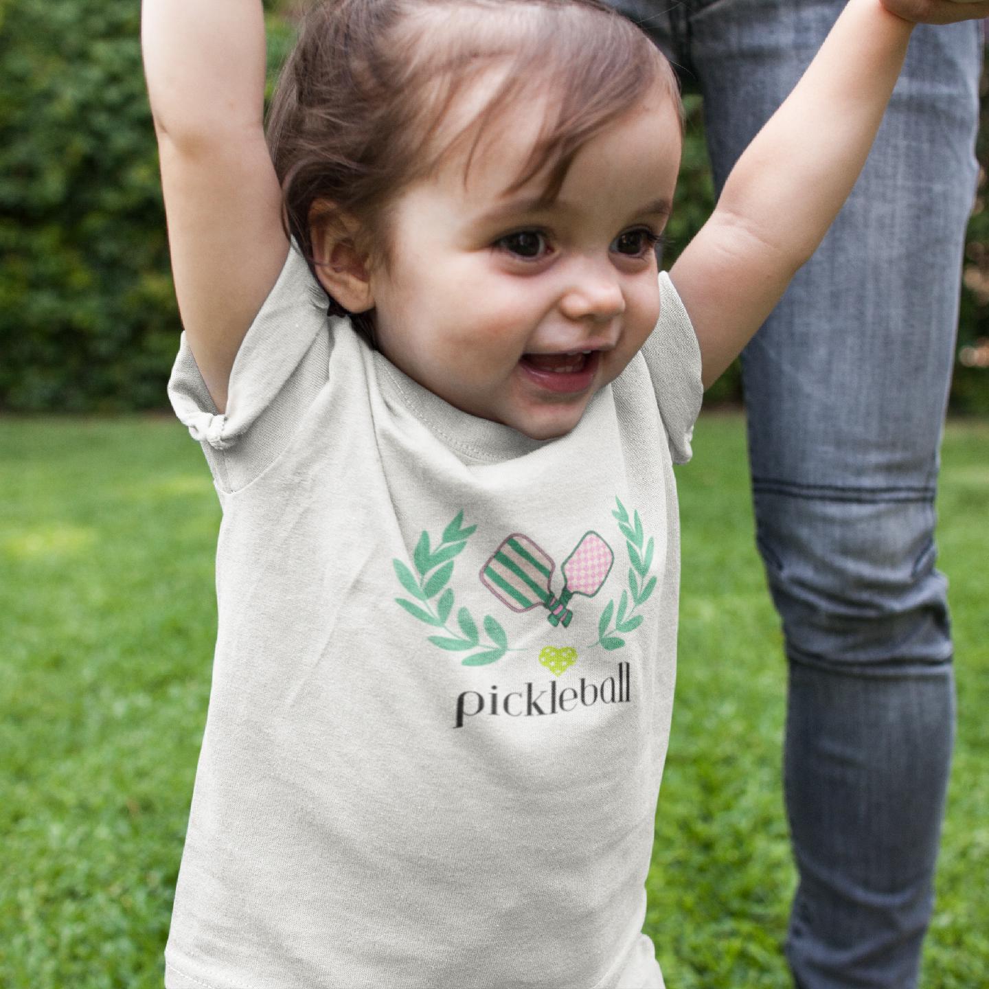 Kids Pickleball Tee, Classic Baby Crewneck T-shirt, Pickleball Kids ...