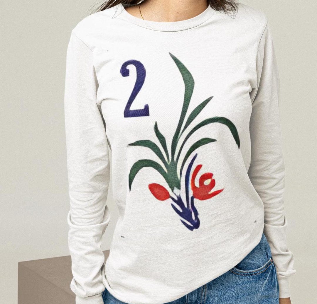Cool Mahjong Graphic Tee, Mahjong Flower Graphic Long Sleeve Tee ...