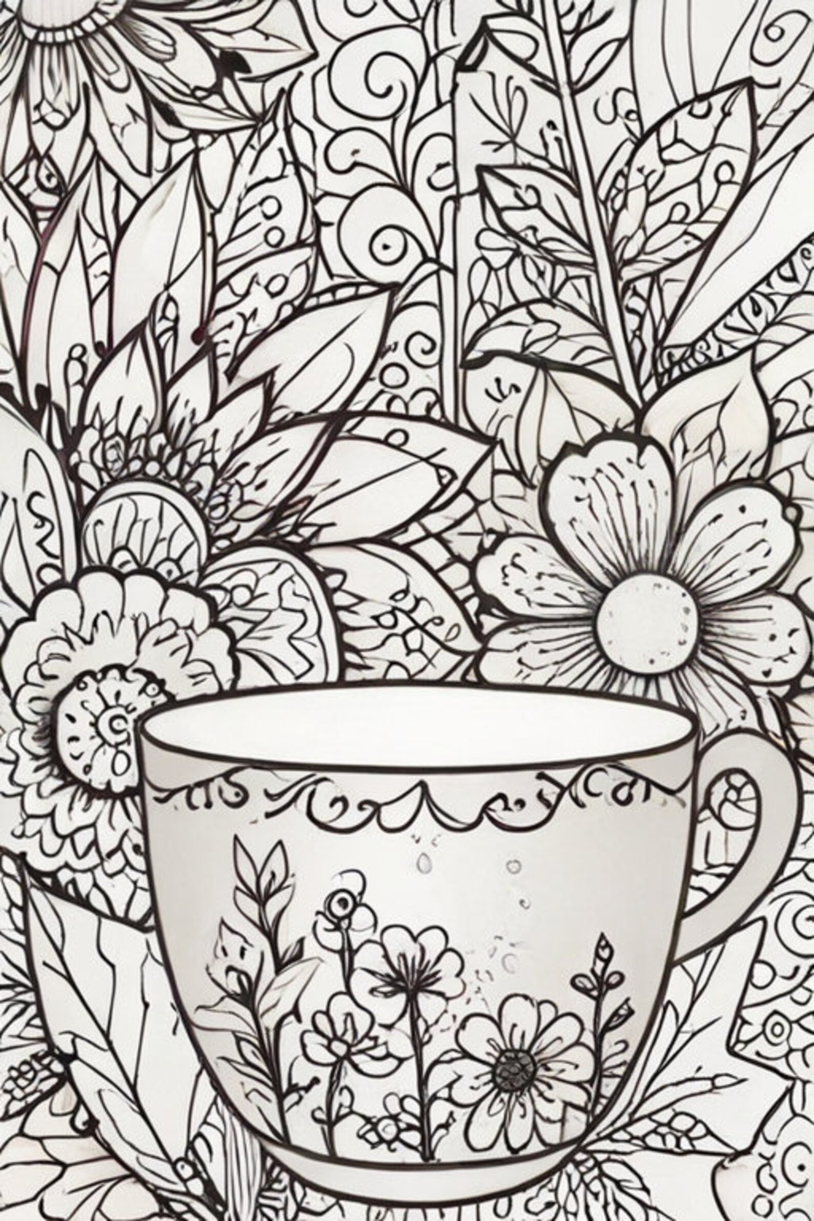 Printable Coloring Pages: Timeless Teacups & Tepots - Etsy