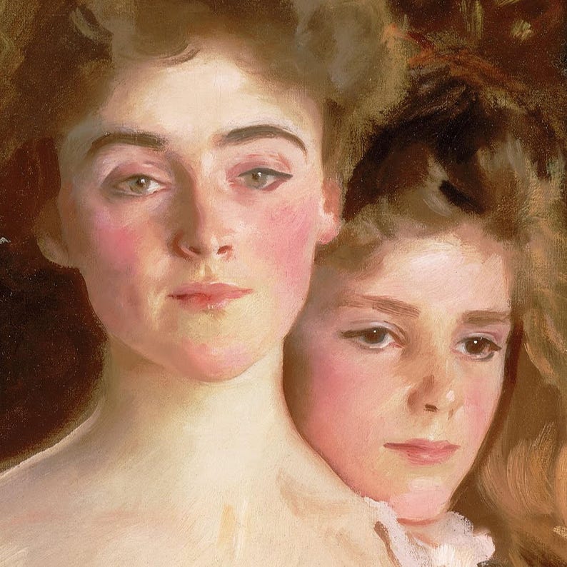 Mrs. Fiske Warren and Her Daughter Rachel by John Singer Sargent ...