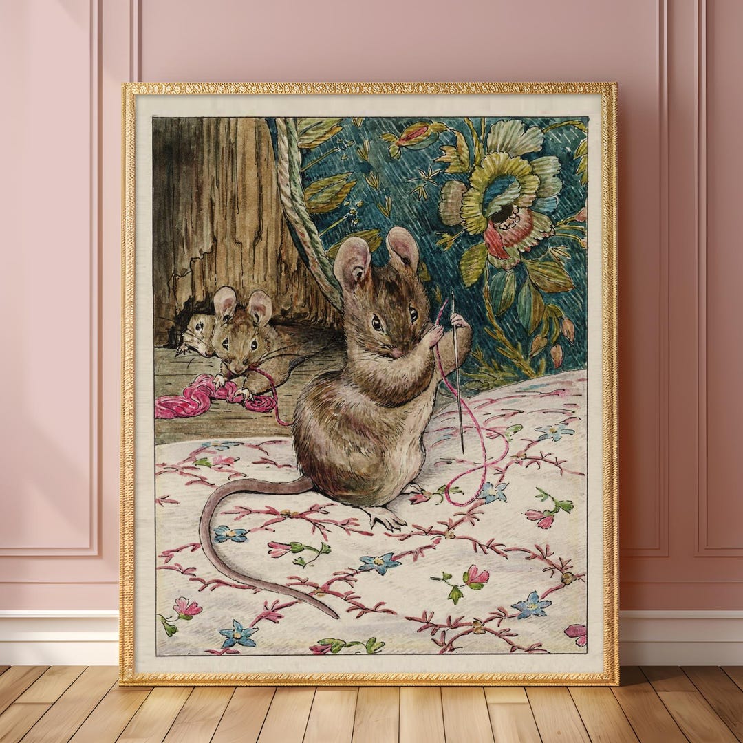 The Mice at Work: Threading the Needle by Beatrix Potter Vintage Fine ...