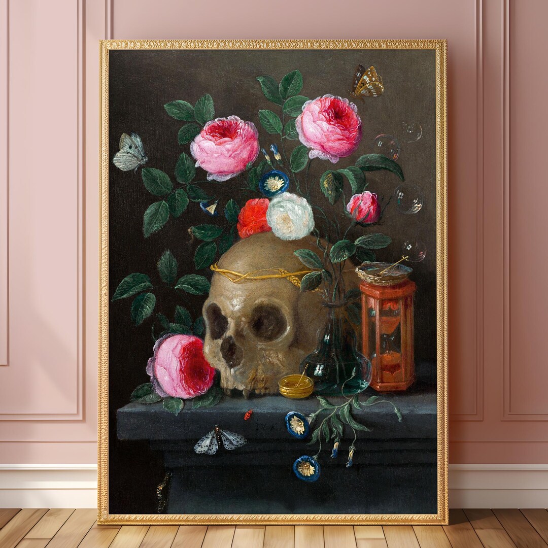 Vanitas Still Life by Jan Van Kessel | Skull & Flowers Symbolism ...