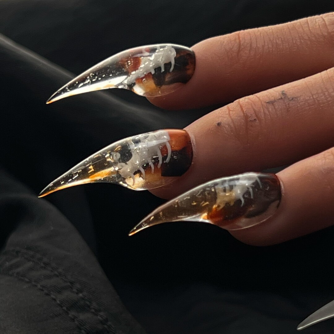 919nails Studio | Skeleton Claw Nails,claw Press on Nails,talon Nails ...