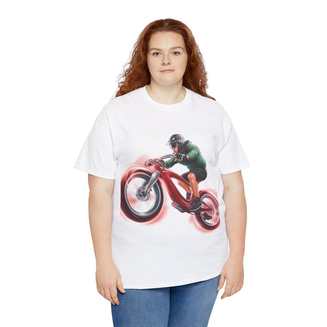 Unisex Heavy Cotton Tee, Image of Bike on Front and Back - Etsy