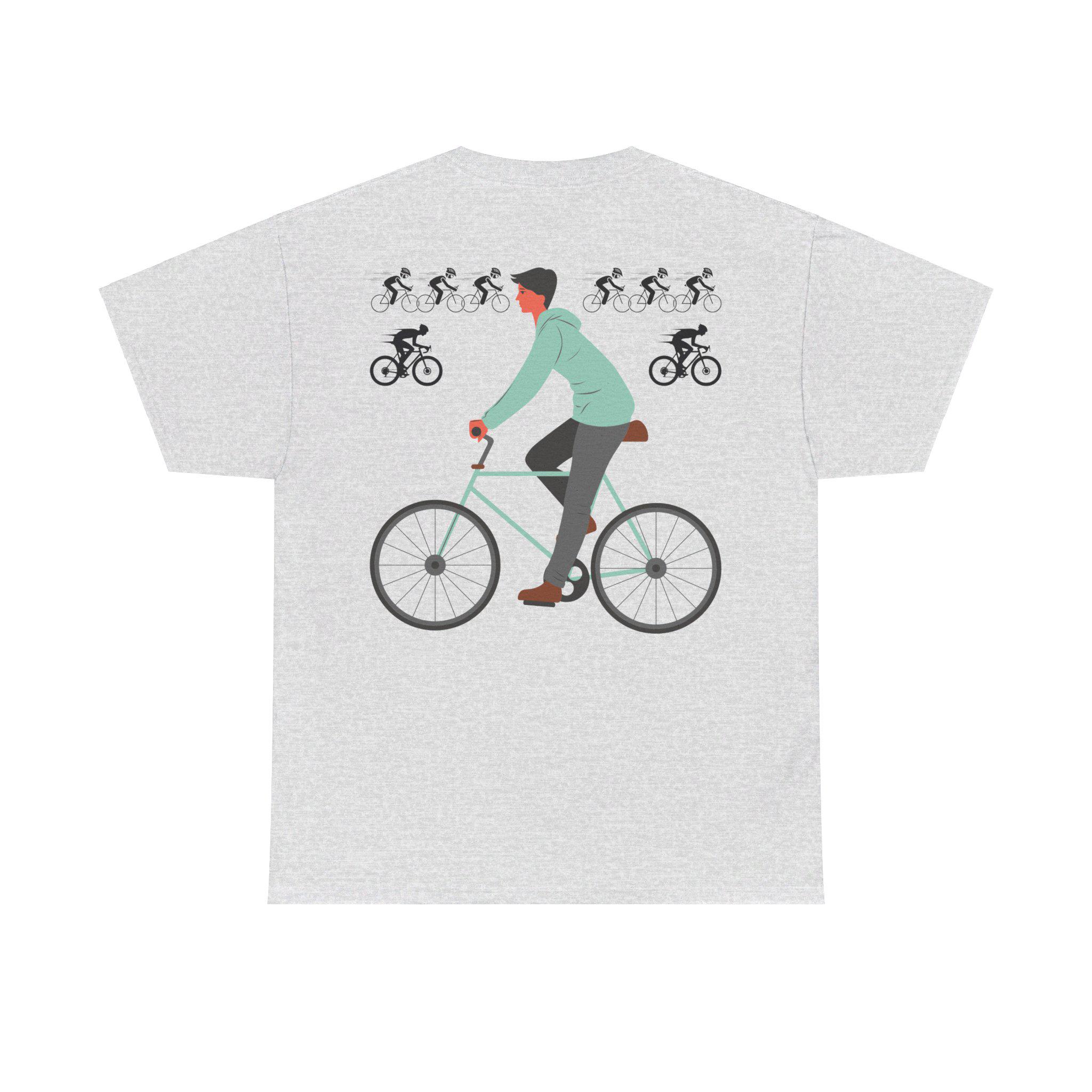 Unisex Heavy Cotton Tee, Image of Bike on Front and Back - Etsy