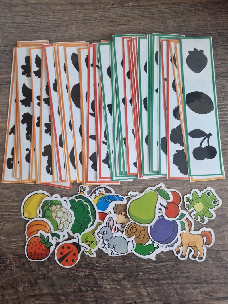 Shadow Matching Game Digital Download Fun Educational PDF for Kids 22 ...