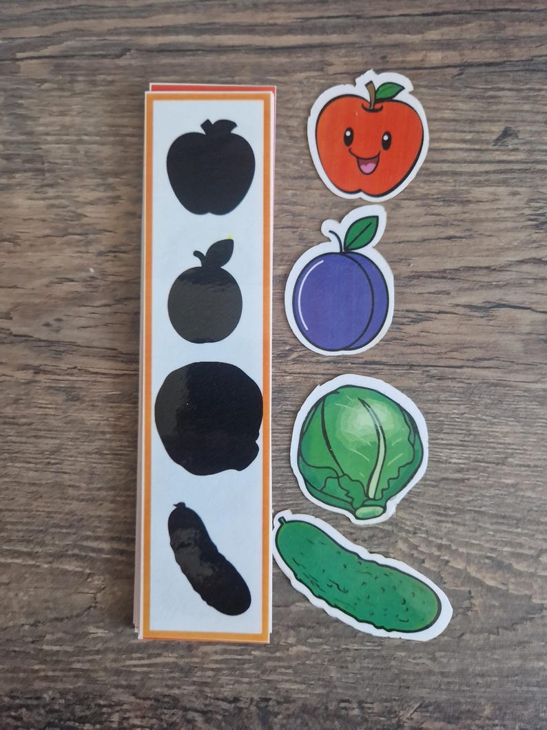 Shadow Matching Game Digital Download Fun Educational PDF for Kids 22 ...