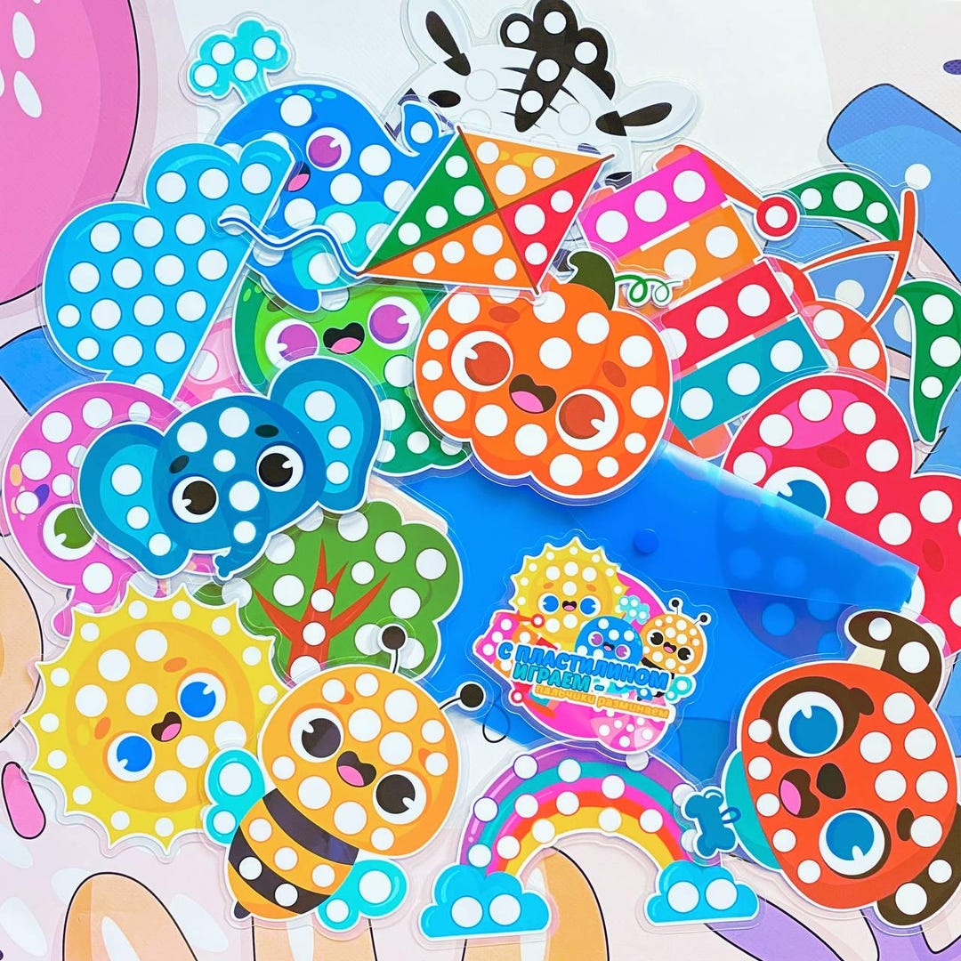 Colorful Playdough Mats 18 Fun Shape Templates for Kids Creative Play ...