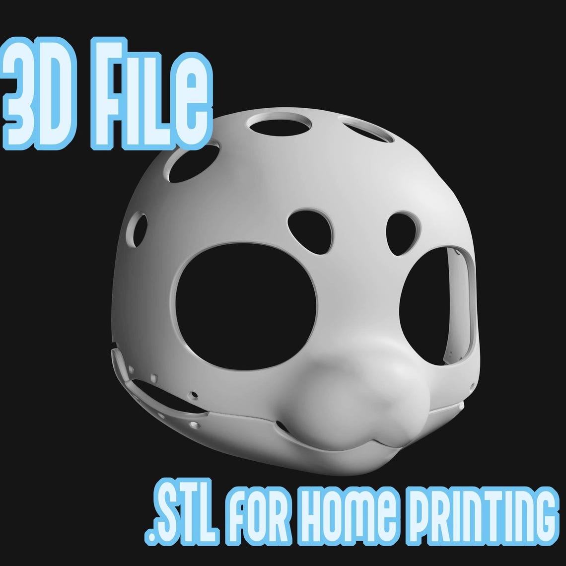 Basic Kemono Fursuit Head Base Furry｜digital File｜halloween Party Gift ...