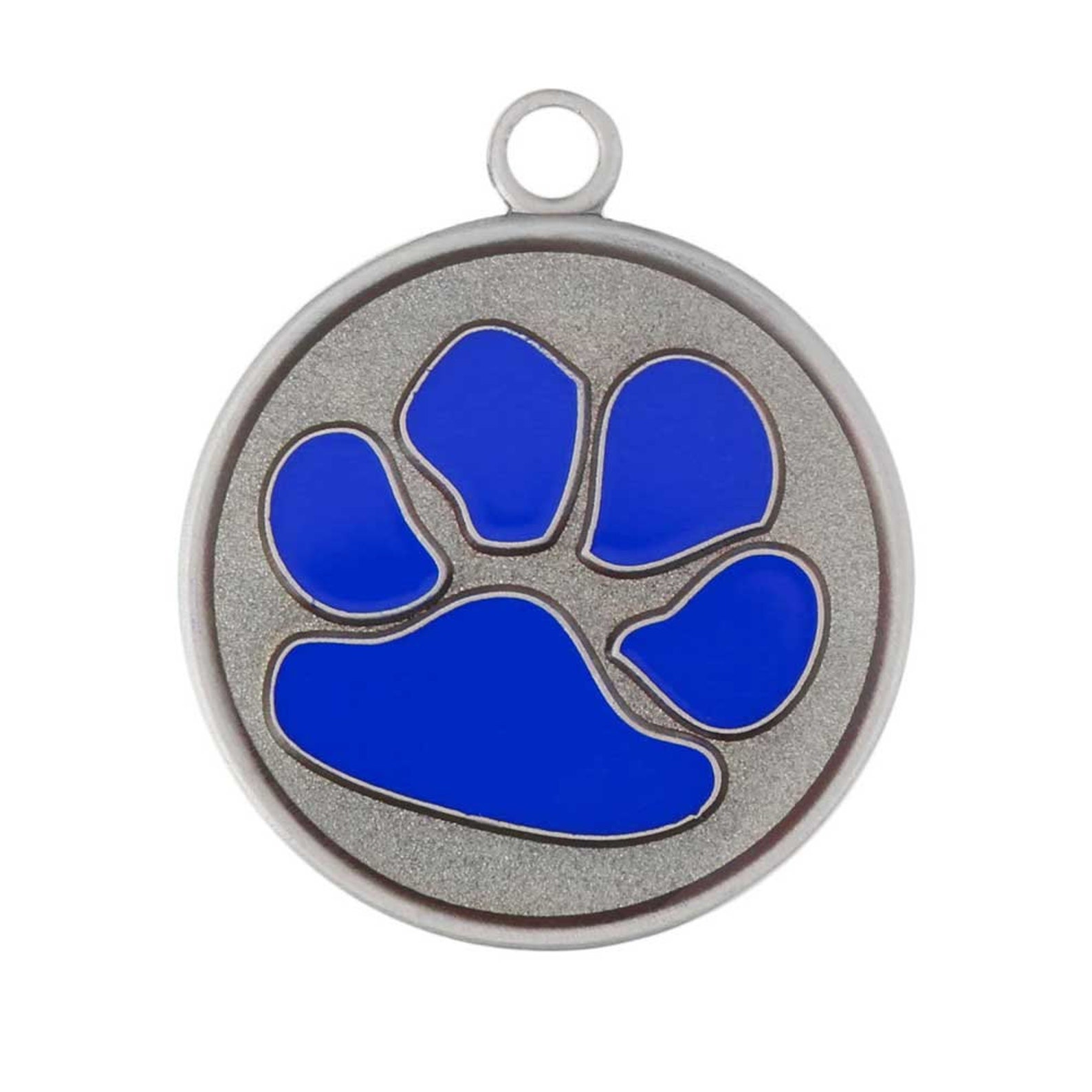 Colorful Designer Paw Dog ID Tag - Dogids Tough Paw Design - Stainless ...