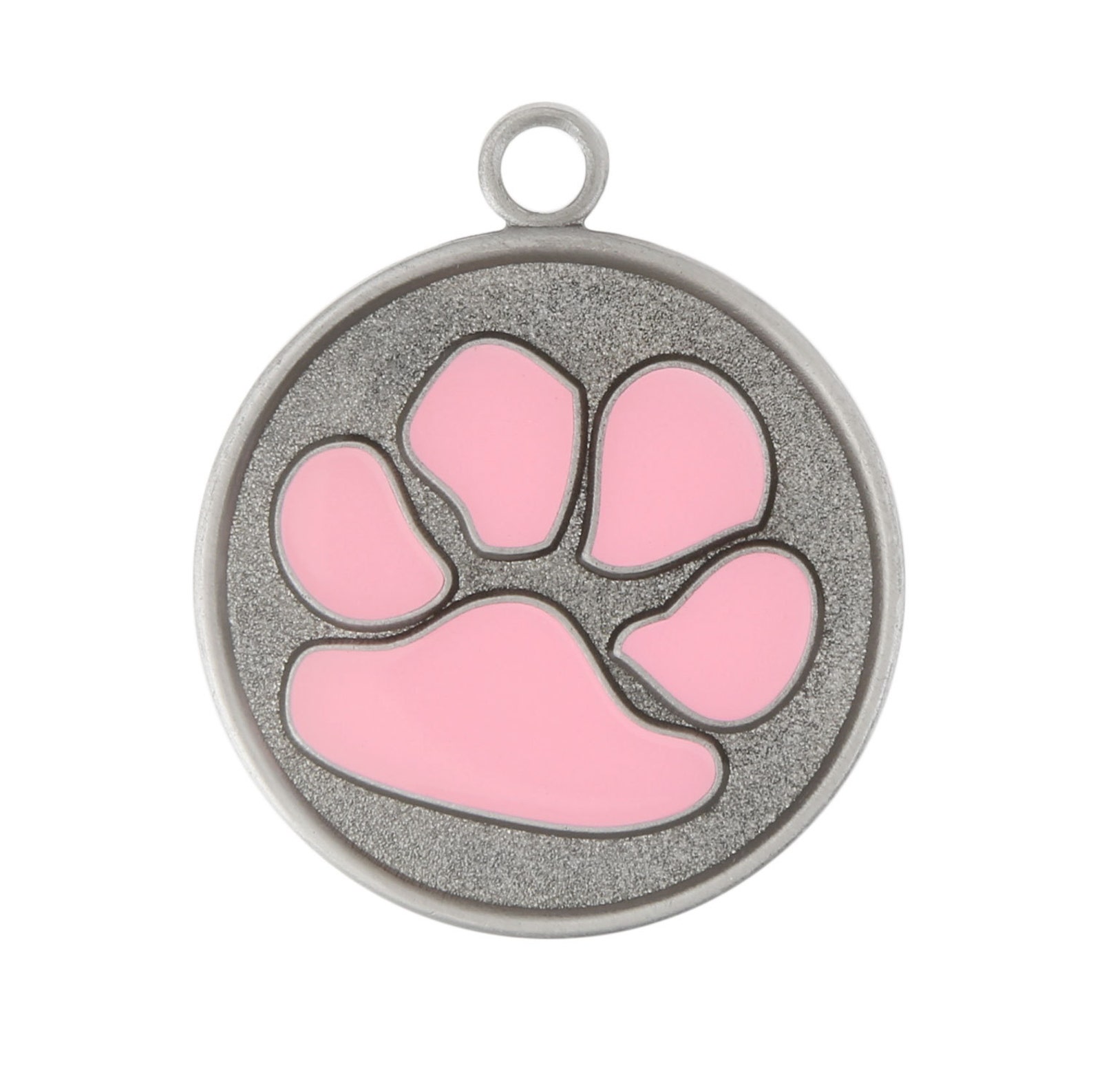 Colorful Designer Paw Dog ID Tag - Dogids Tough Paw Design - Stainless ...