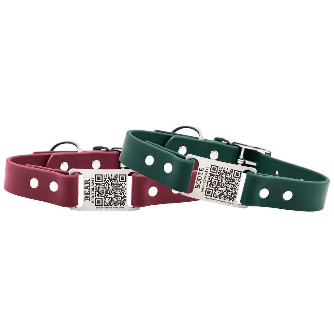 Waterproof QR Code Scrufftag Personalized Dog Collar - Etsy