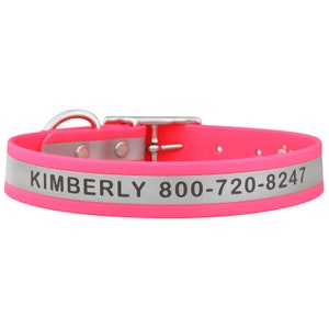 Engraved Reflective Dog Collars - Personalized Waterproof & Odor Proof ...