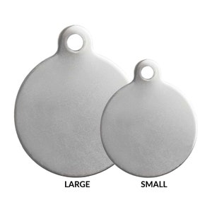 Animal Nature Themed Dog ID Tags | Stainless Steel Round - Etsy