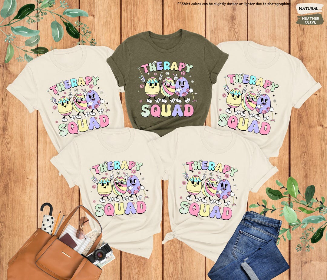 Easter Therapy Squad SLP OT PT Shirts, Therapy Squad Gifts, Easter Day ...