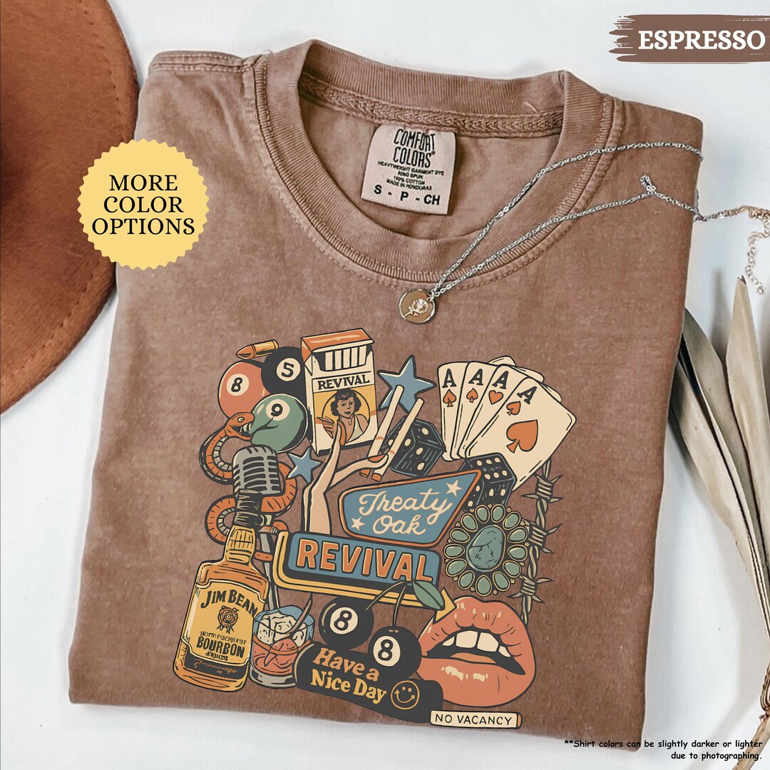 Comfort Colors® Treaty Oak Revival Shirt, Country Music Shirt, Western ...