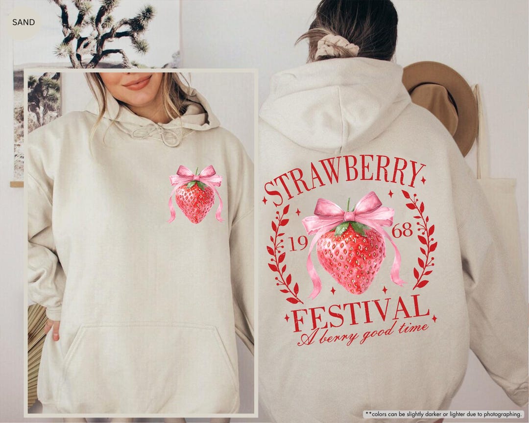 Strawberry Festival 1968 Hoodie Sweatshirt, Cottagecore Strawberry ...