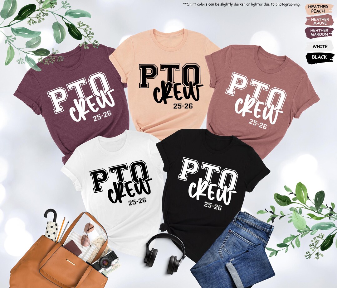 PTO Crew Shirts, Parent Teacher Organization Tee, PTO Gift, Matching ...
