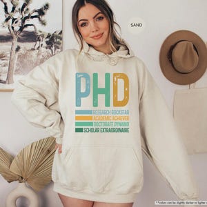 PHD Hoodie, Phd Graduation Sweat, Cute Doctorate Gift, Phd Gift, Phd ...